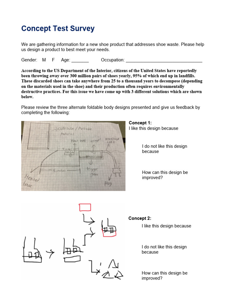 Concept Test Survey Example | PDF