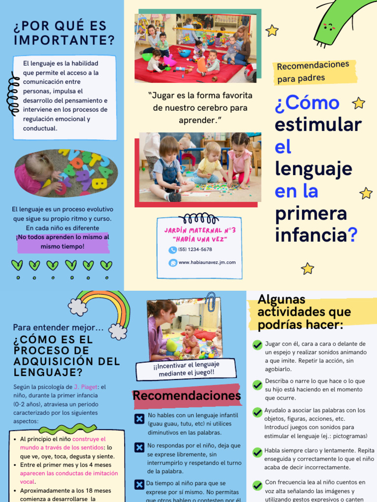 Folleto Informativo Lenguaje | PDF | Aprendizaje | Neurociencia