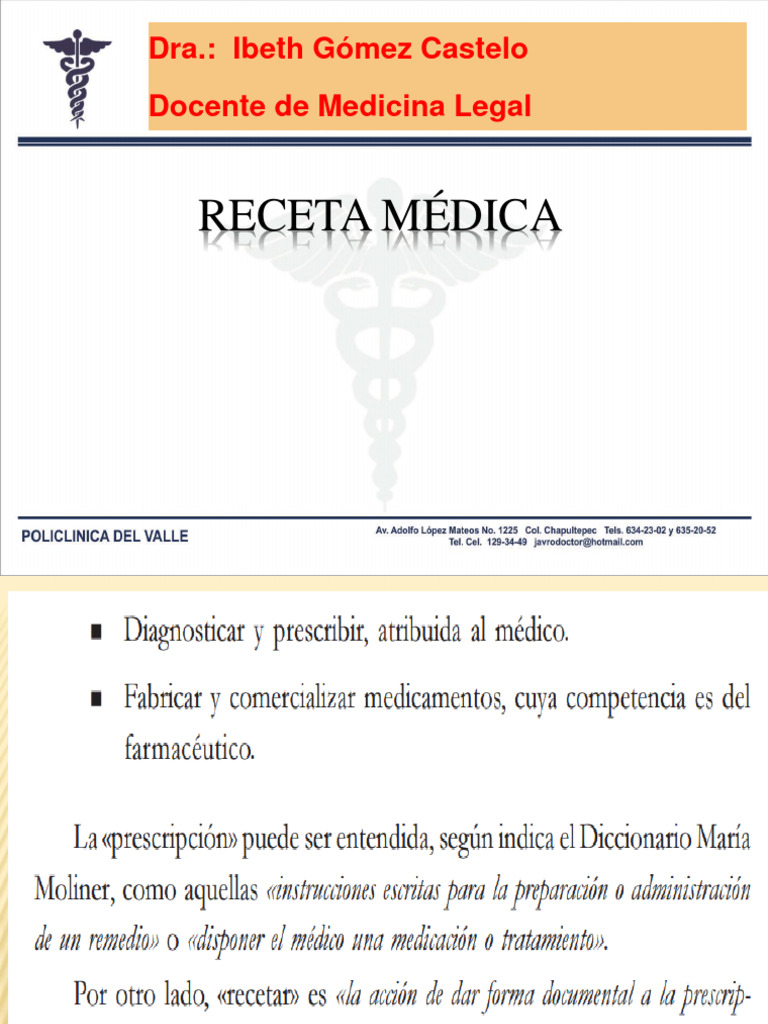 6 Receta Médica | PDF | Medicamentos con receta | Prescripción médica