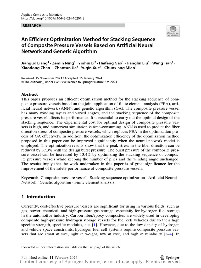 An Efficient Optimization Method For Stacking Sequ | PDF | Composite ...