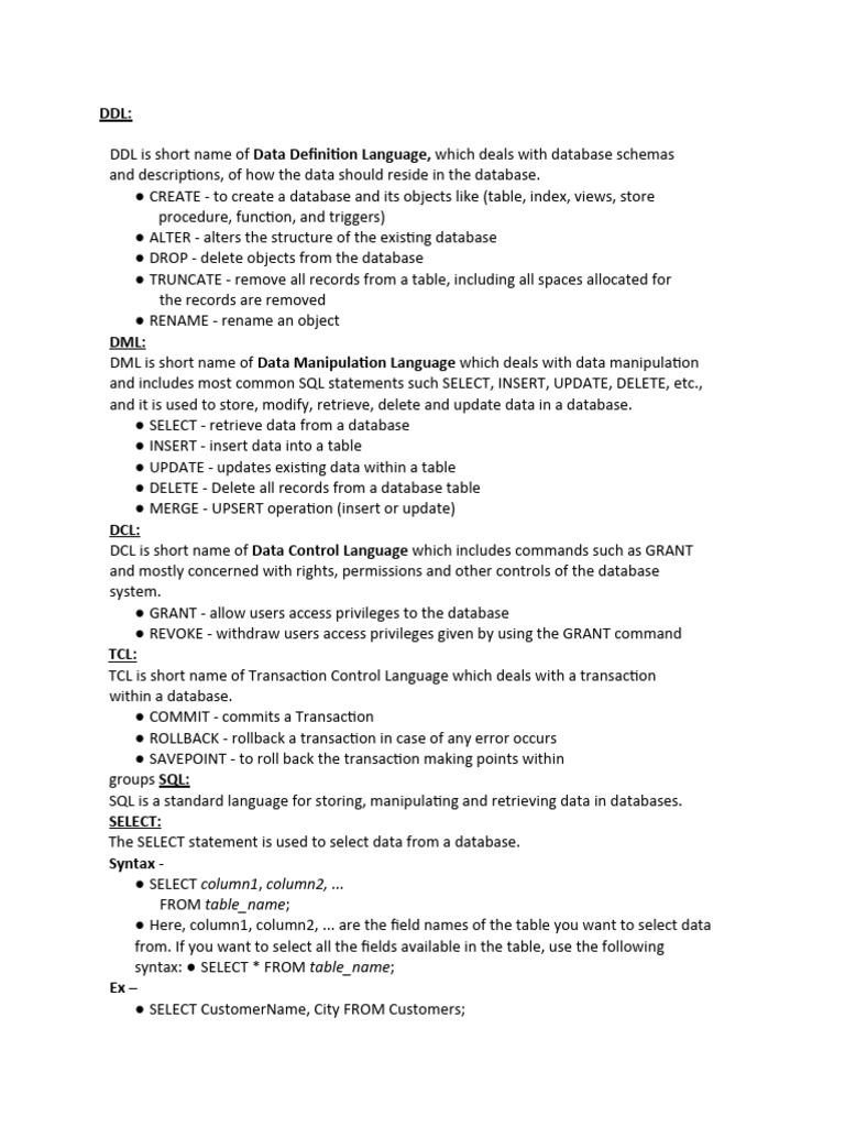Sql Pdf Computer Programming Databases