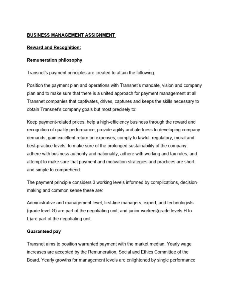 Final Business Management Assignment 2022 | PDF | Goal | Employment