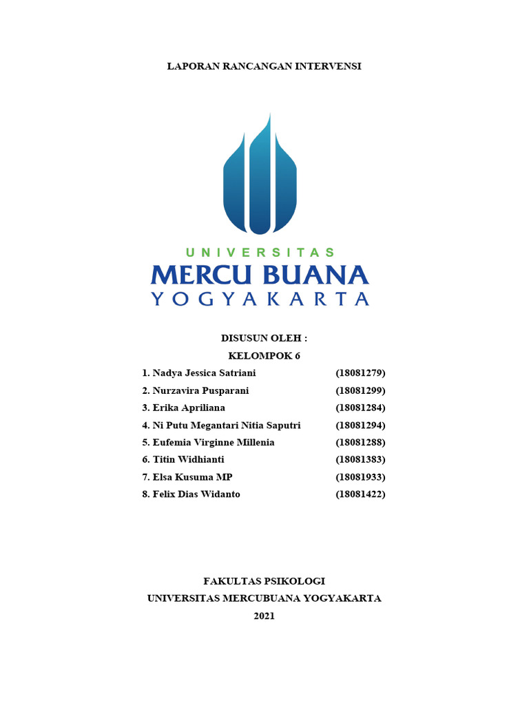 Kelompok 6 - Rancangan Intervensi - ID 3 - PSI 13F3 | PDF