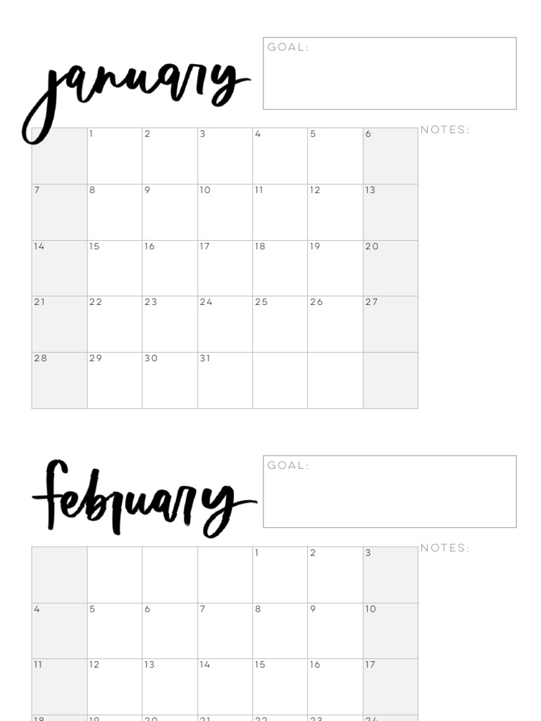 2024 9x11 Grid Calendar | PDF | Finance & Money Management