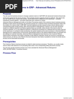 SAP SD Advanced Return Guide | PDF | Warehouse | Stocks