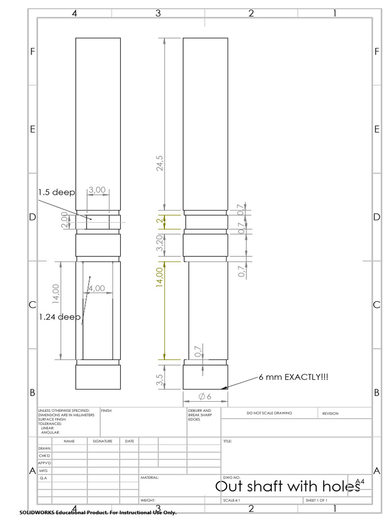 Out shaft with holes | PDF | Mechanical Engineering