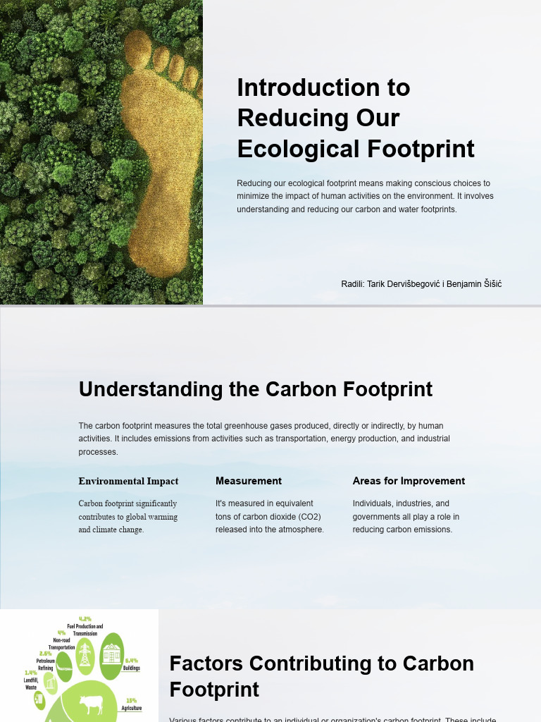 Introduction To Reducing Our Ecological Footprint | PDF | Carbon ...