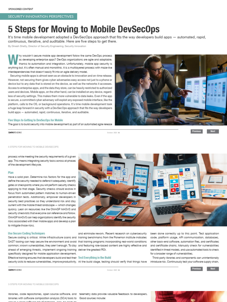 5 Steps For Moving To Mobile DevSecOps | PDF | Security | Computer Security