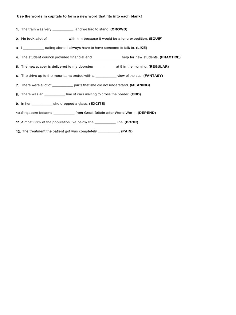 Vocabulary Building Exercise | PDF | Language Arts & Discipline