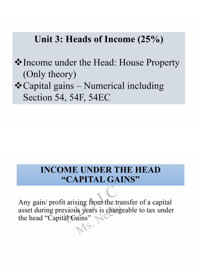 Taxation Unit 3 | PDF