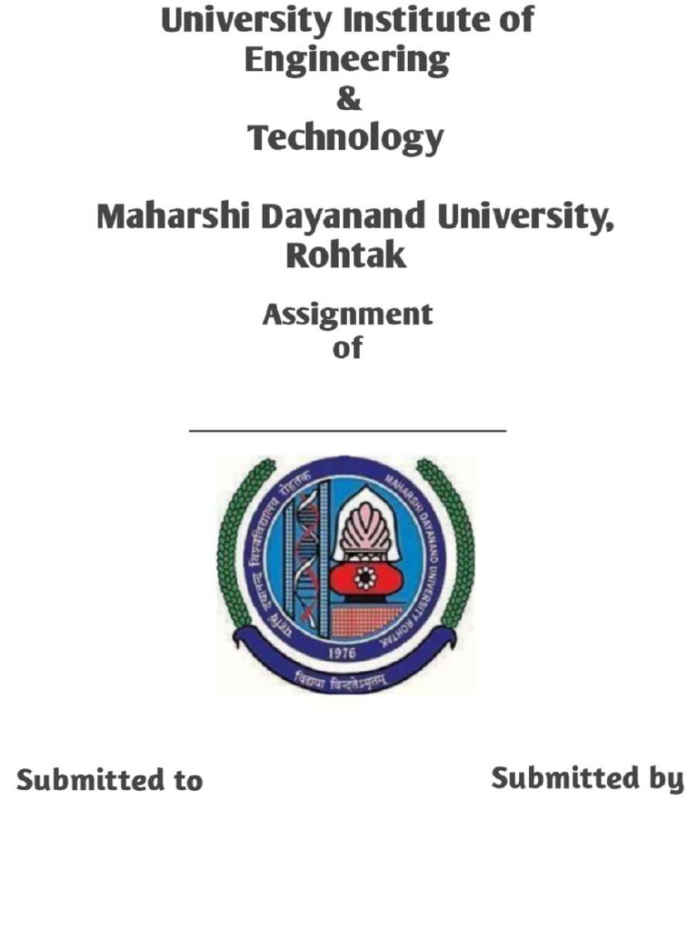 Assignment 1st page | PDF