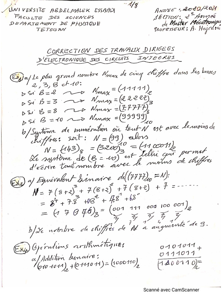 Corrige TD Eci Master Meca | PDF