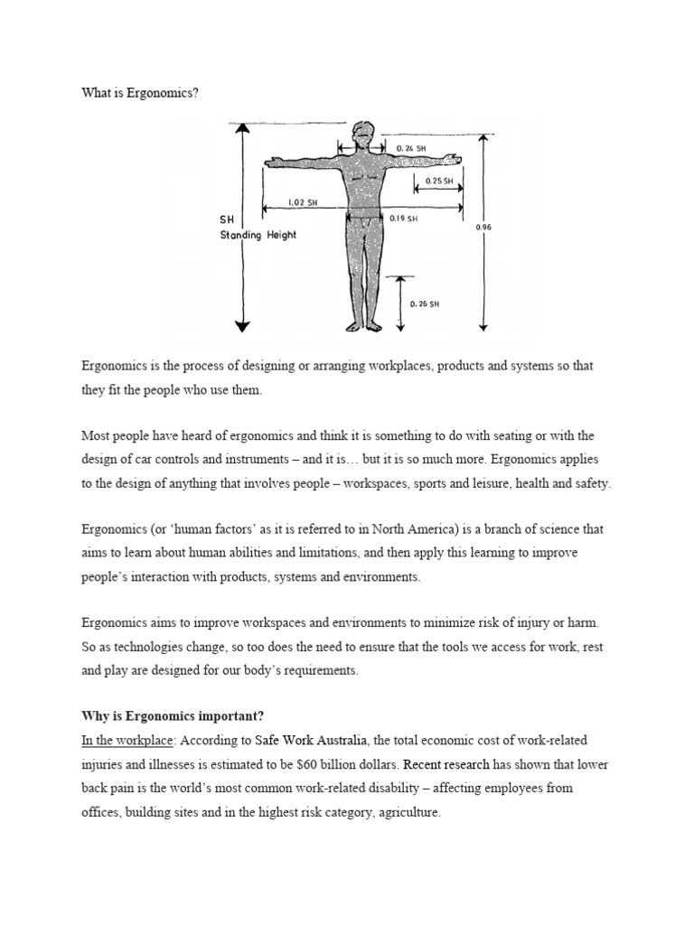 What Is Ergonomics | PDF | Human Factors And Ergonomics | Behavioural ...