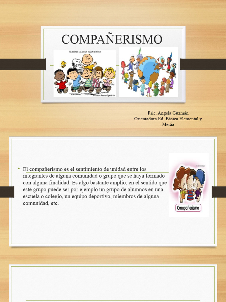 COMPAÑERISMO | PDF | Conceptos psicologicos | Ciencias del comportamiento
