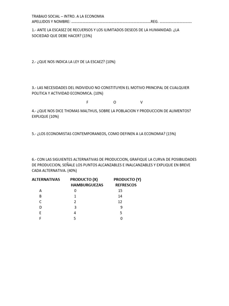 Introducción a la Economía y Recursos | PDF