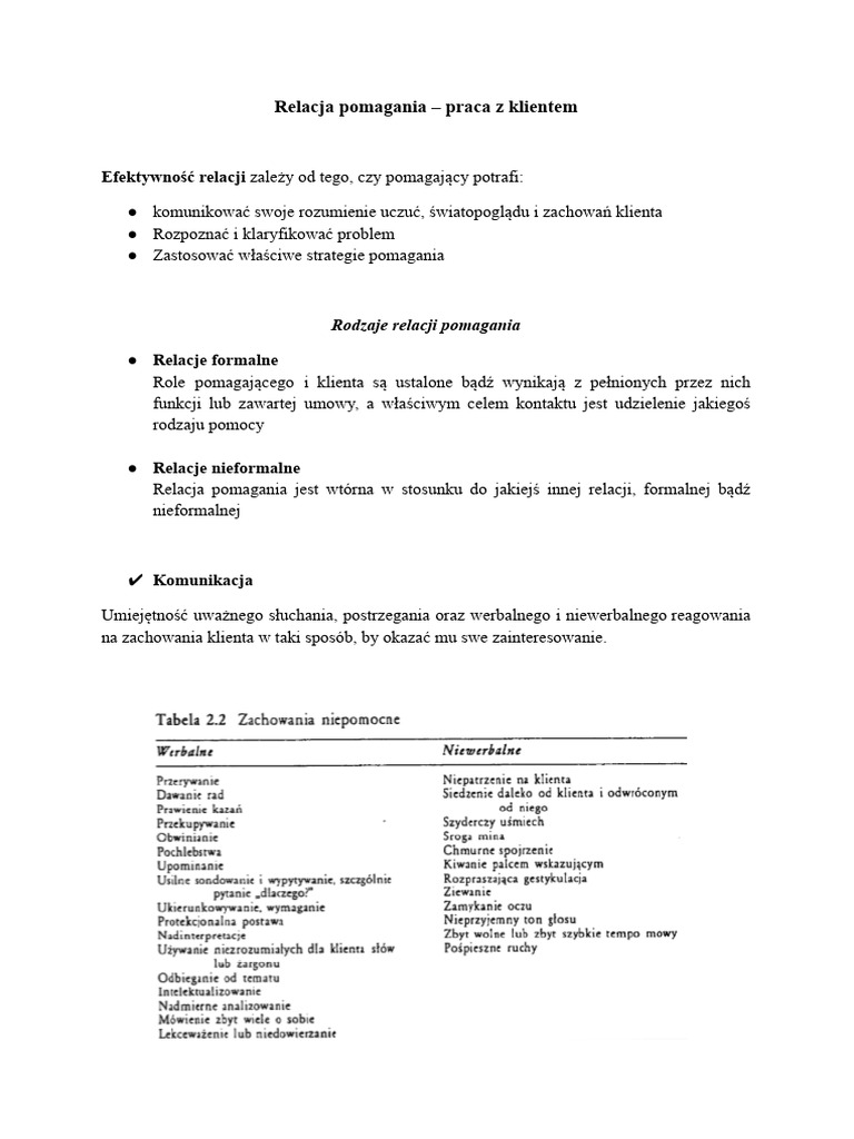 Relacja Pomagania | PDF