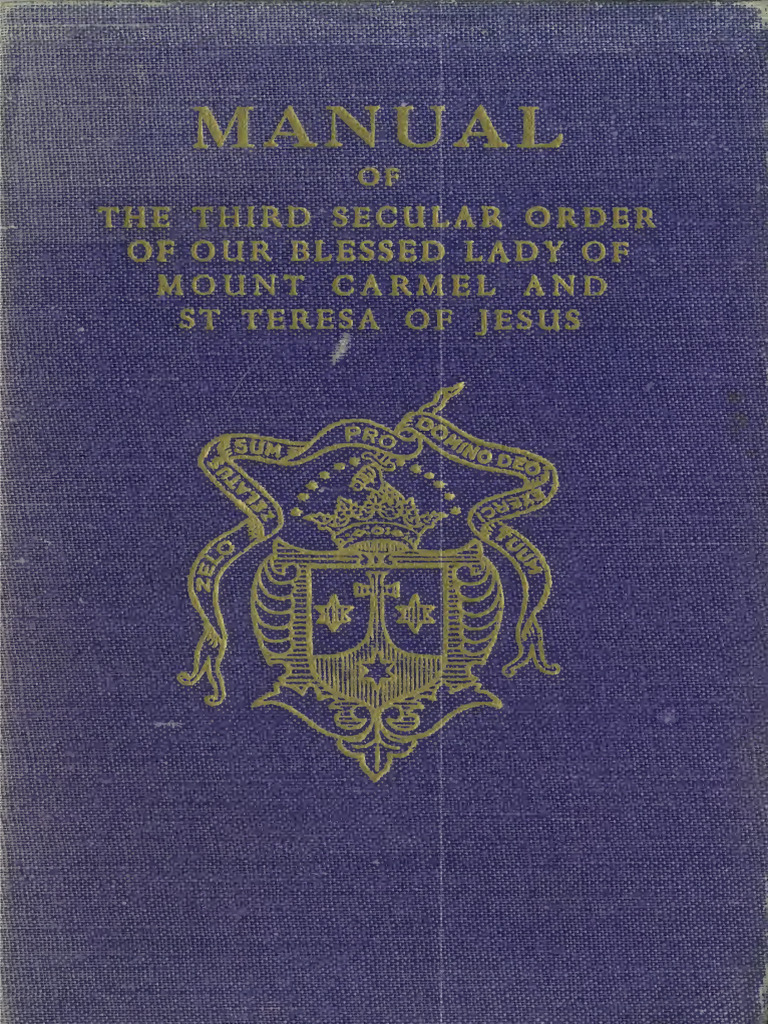 Third Secular Order Manual | PDF | Eucharist | Mass (Liturgy)
