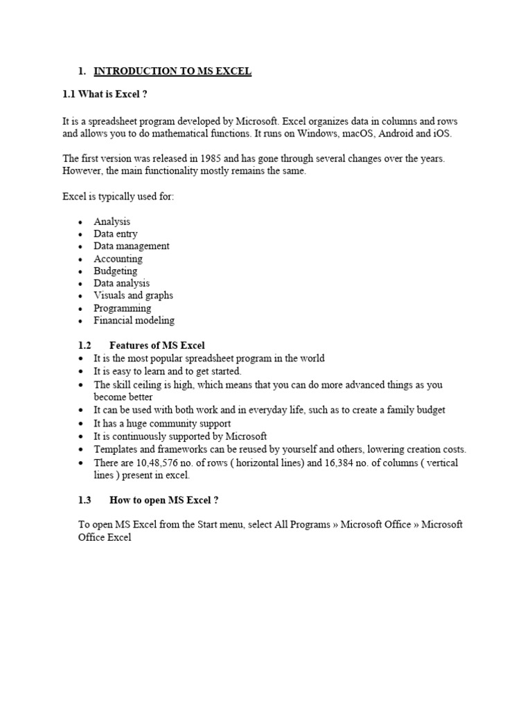Ms Excel File | PDF | Spreadsheet | Microsoft Excel Ms Excel File | PDF | Spreadsheet | Microsoft Excel