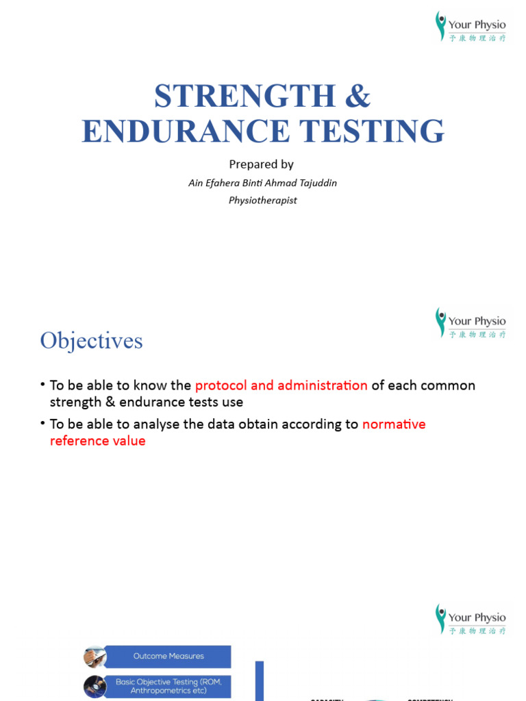 Strength & Endurance Testing | PDF | Anatomical Terms Of Motion | Foot