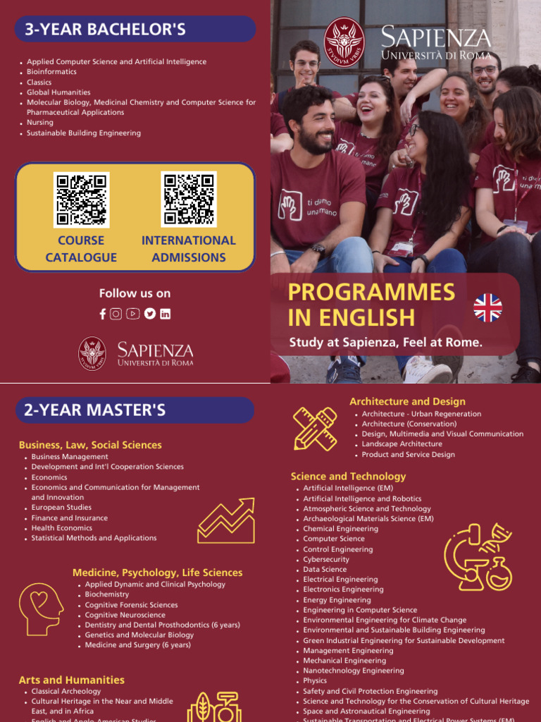 Sapienza programmesinenglish2023_0 | PDF | Engineering | Science