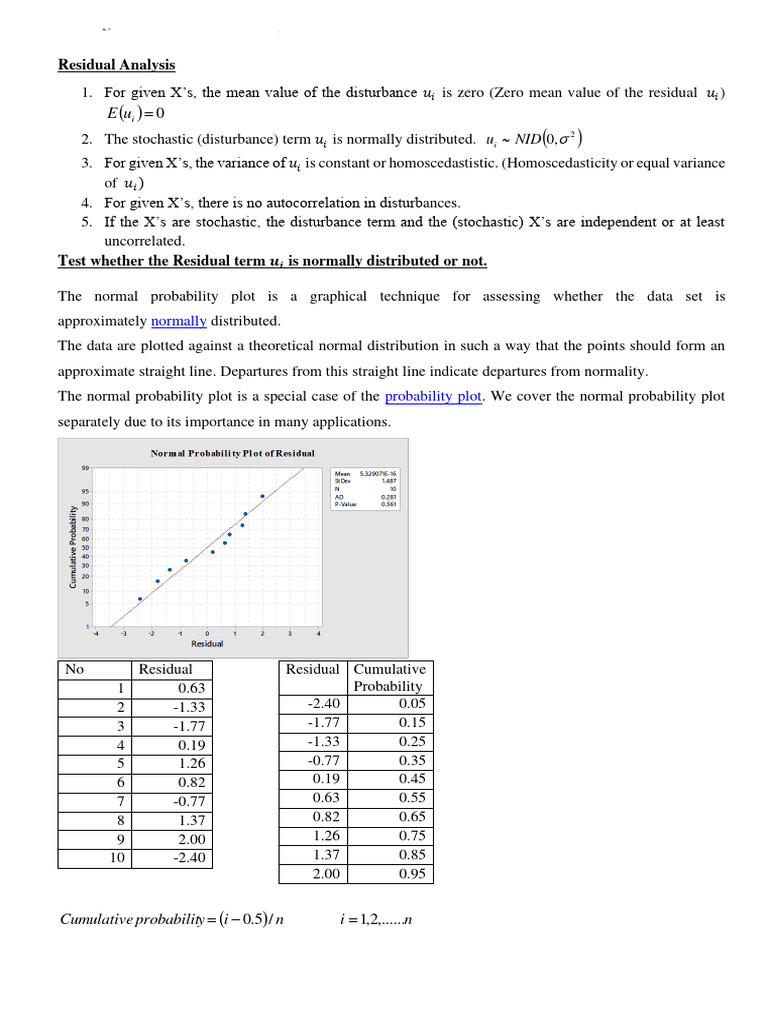 3 Residual Analysis | Download Free PDF | Errors And Residuals | Normal Distribution