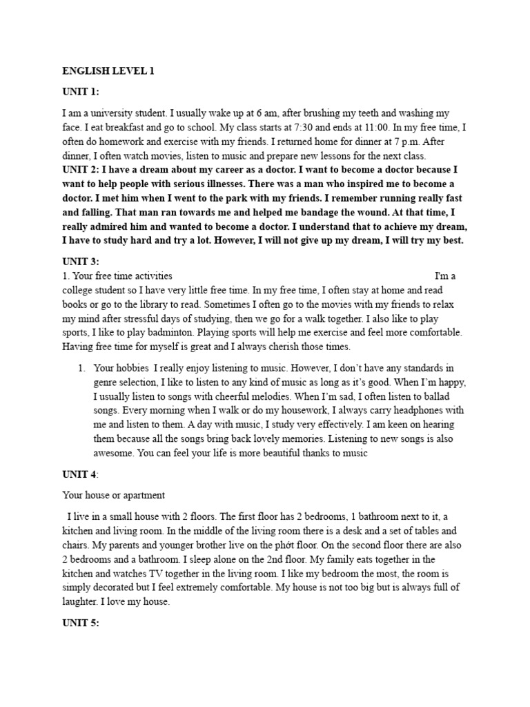 English Level 1 | PDF