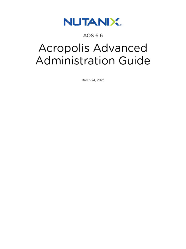 Advanced Admin AOS v6 - 6 - Compressed | PDF | Virtualization | Virtual Machine