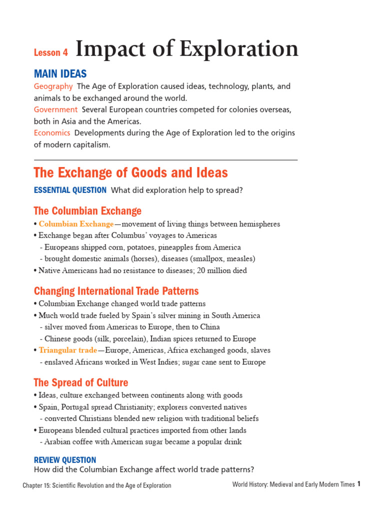 Impact of the Age of Exploration | PDF | European Colonization Of The ...