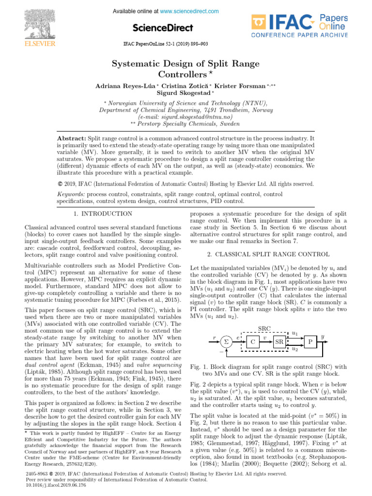 Split Range Control in Process Systems | PDF | Control Theory ...