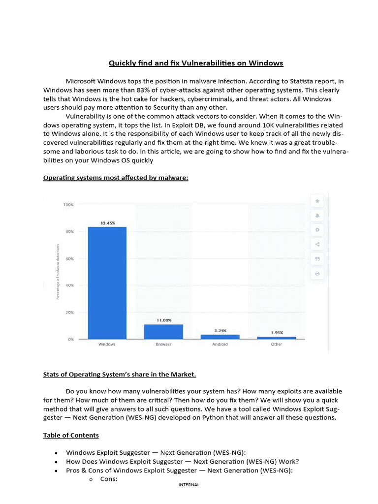 Fix Windows Vulnerabilities Fast | PDF | Microsoft Windows | Vulnerability (Computing)