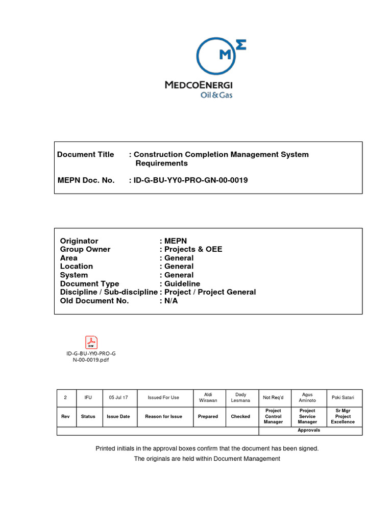 Construction Completion Management Guidelines | PDF | Pipe (Fluid ...