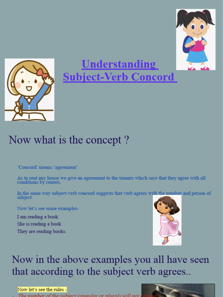 Subject - Verb Concord | PDF | Grammatical Number | Subject (Grammar)