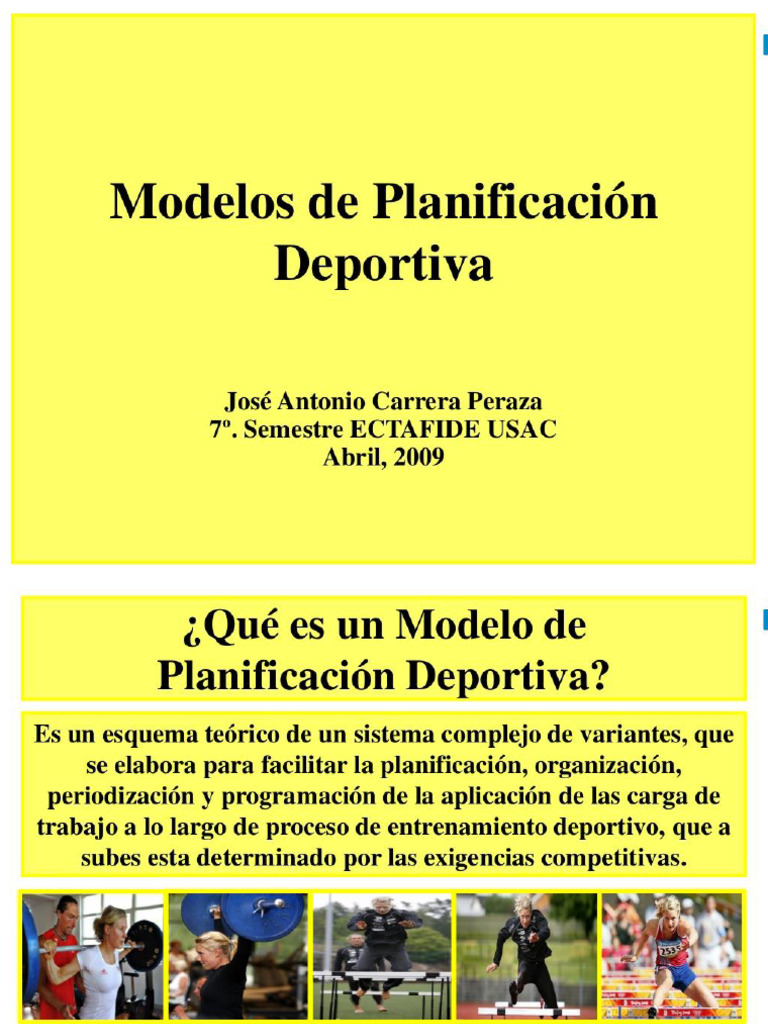 Modelos de Planificación Deportiva | PDF