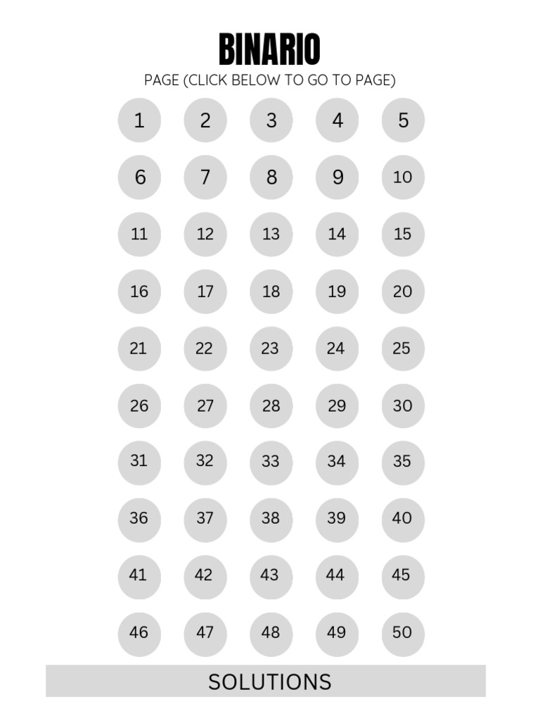 Binario | PDF | Recreational Mathematics | Logic Puzzles