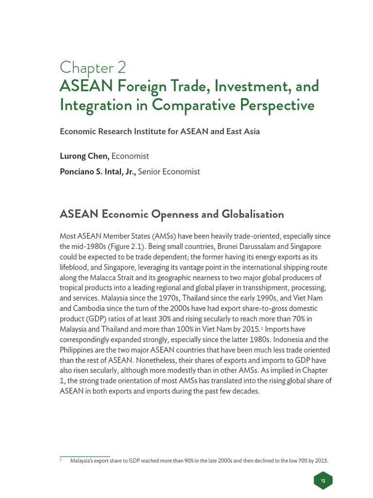 3.2.ASEAN 50 Vol 3 Integrative Chapters 2 | PDF | Foreign Direct Investment | Globalization