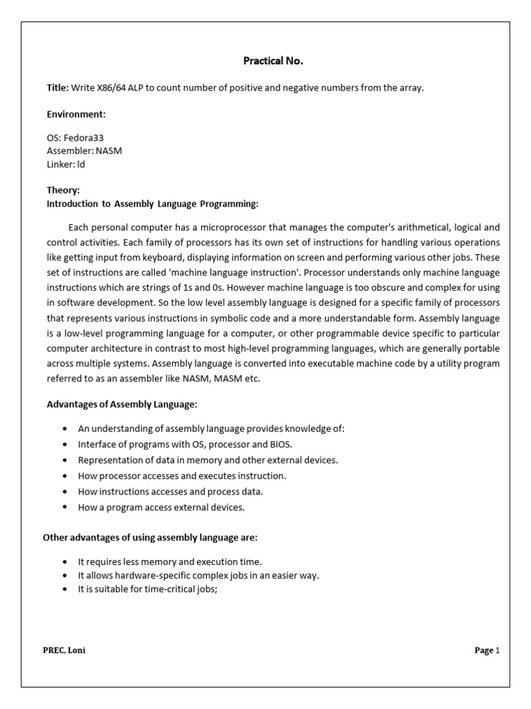 MPL Writeup 1 | PDF | Assembly Language | Computer Programming