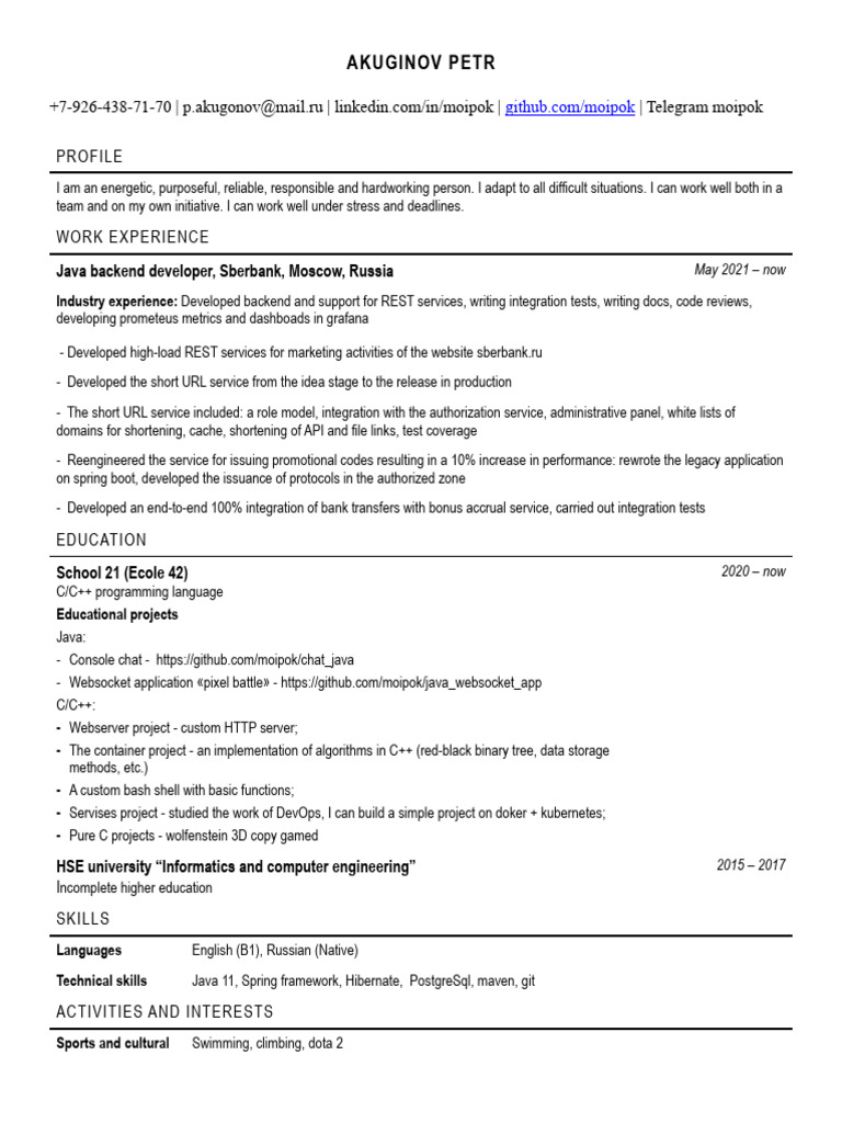 CV PDF | PDF | Web Server | Internet & Web