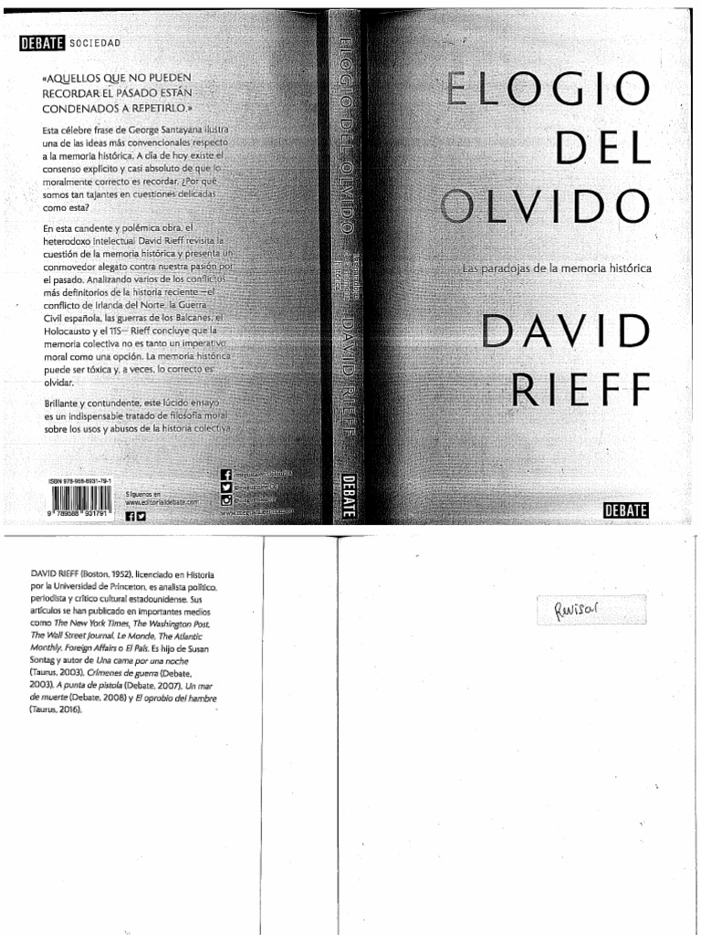 Rieff - El Elogio Del Olvido | PDF