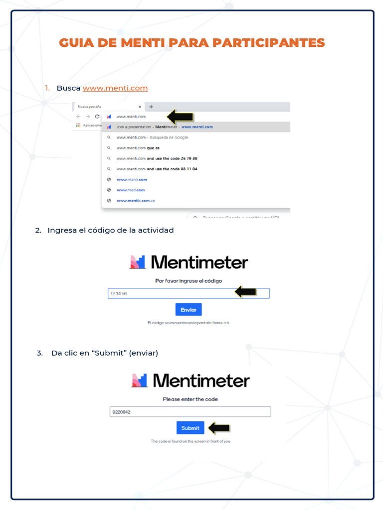 Guía para Participar en Menti | PDF