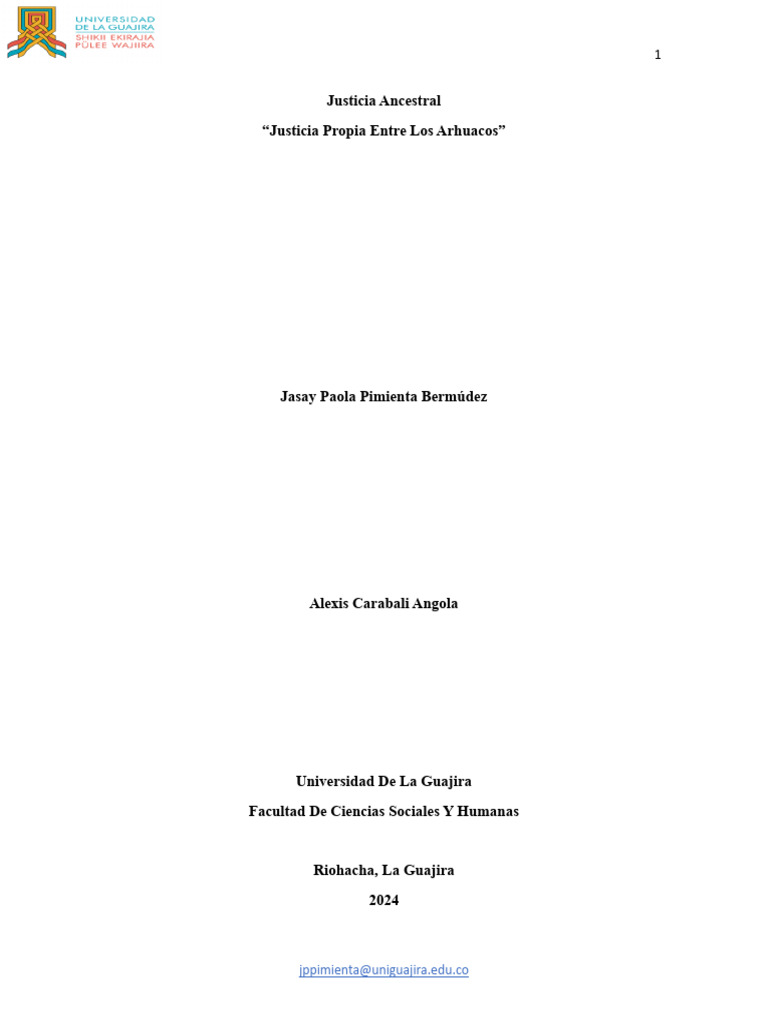 Justicia Arhuaca | PDF | Justicia | Crimen y violencia