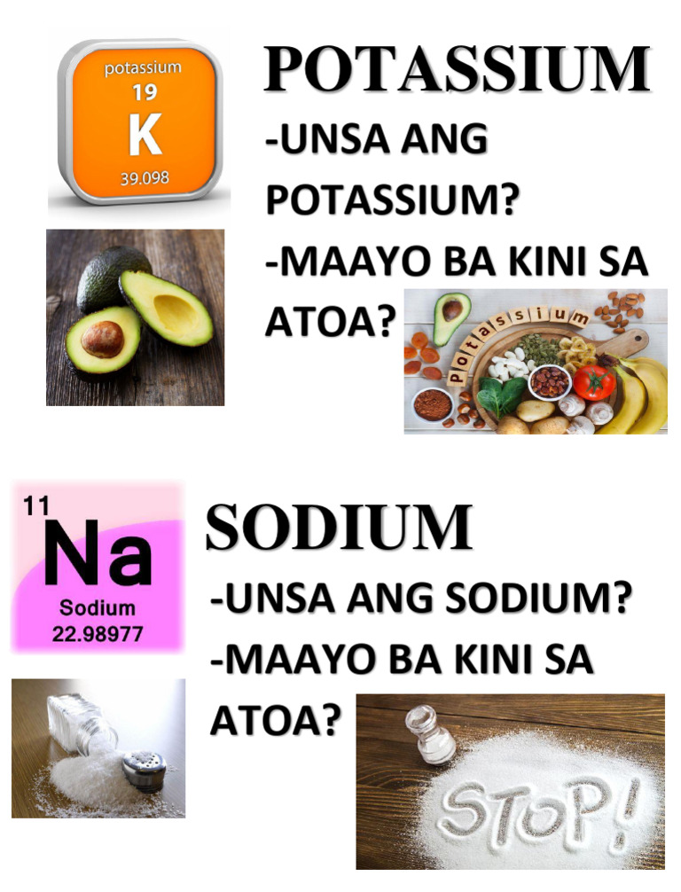 Potassium: - Unsa Ang Potassium? - Maayo Ba Kini Sa Atoa? | PDF