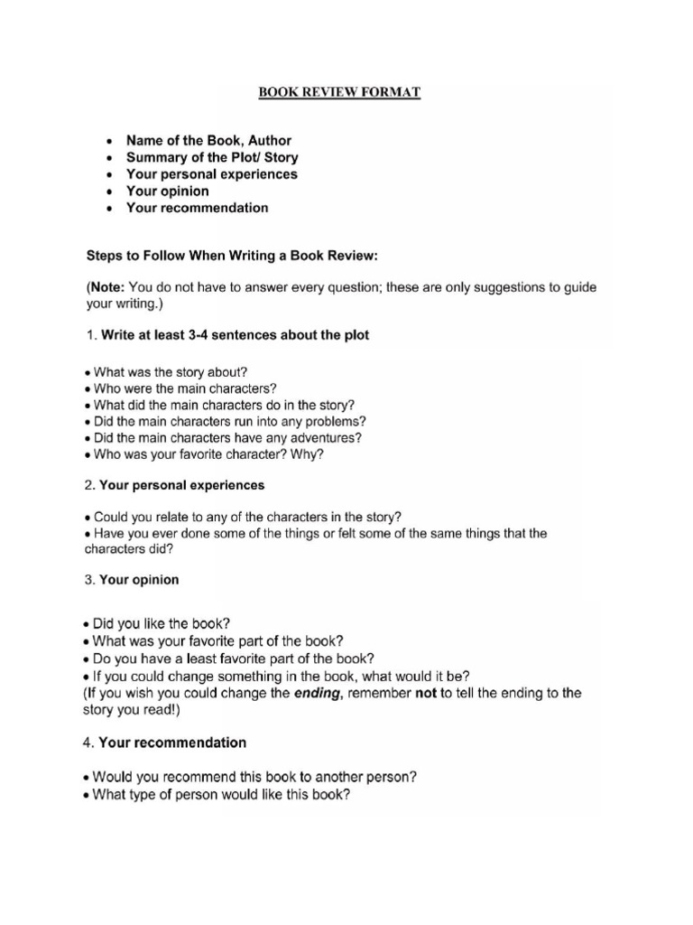 Book Review Format | PDF