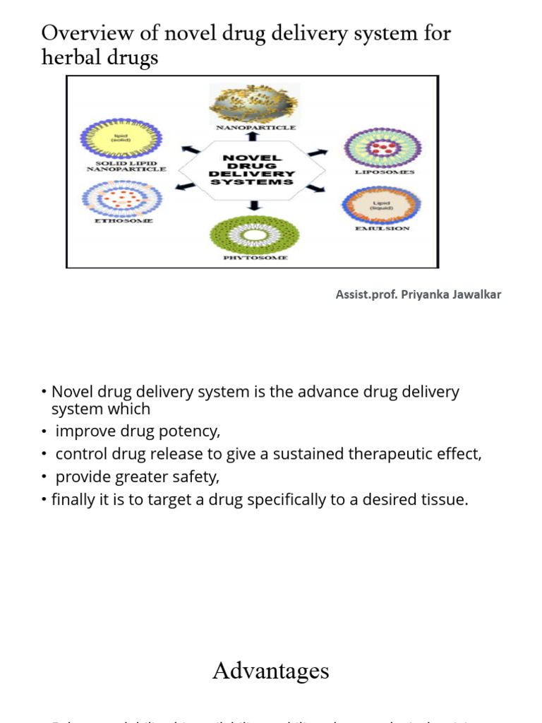 Novel Drug Delivery System | PDF | Liposome | Cell Membrane
