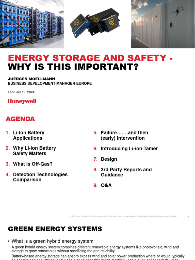 Energy Storage and Safety - Why Is This Important 13.00 | PDF | Lithium ...