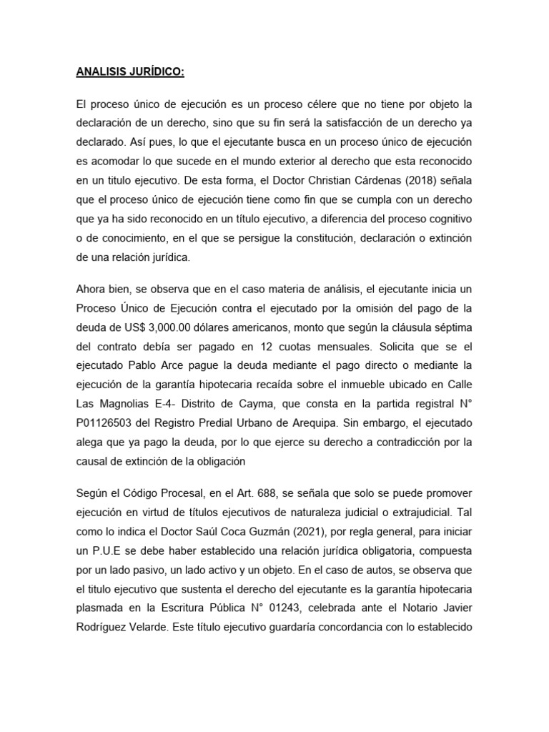 Análisis Jurídico DPC 2 | PDF | Pagos | Justicia