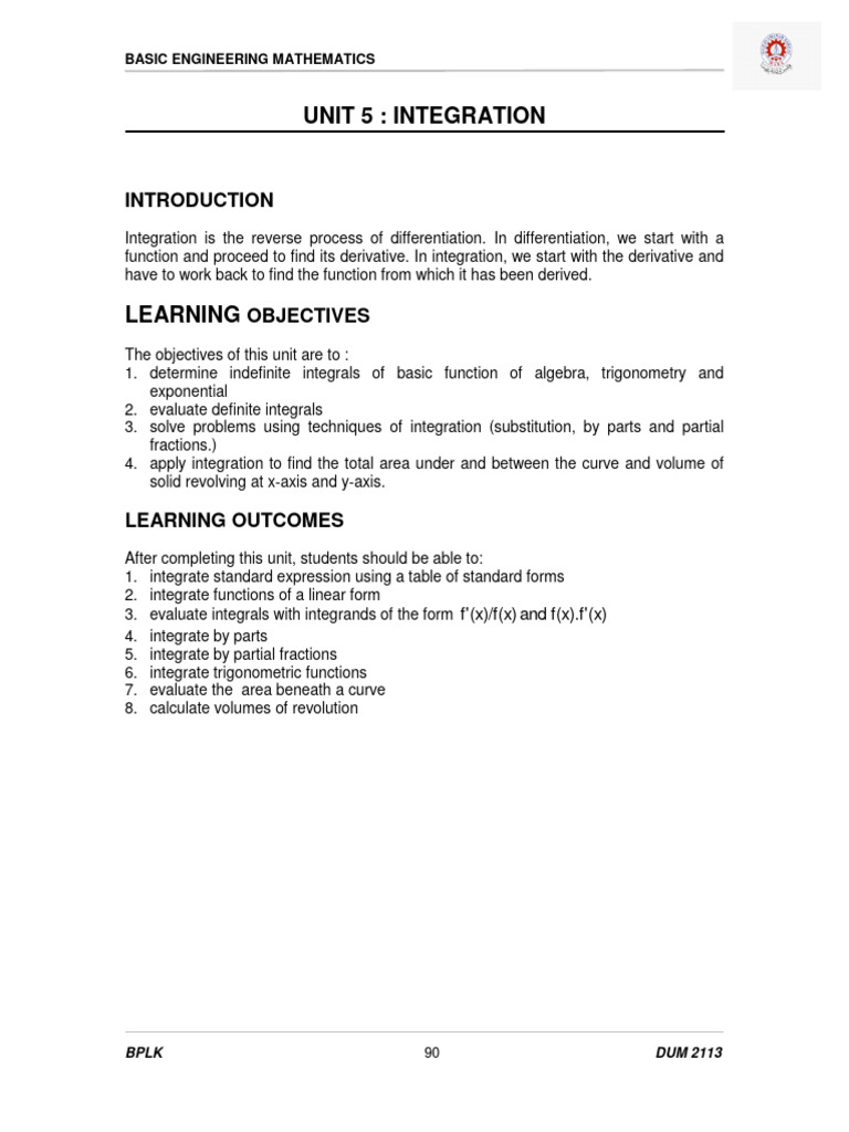Unit 4 Integration | Download Free PDF | Integral | Function (Mathematics)