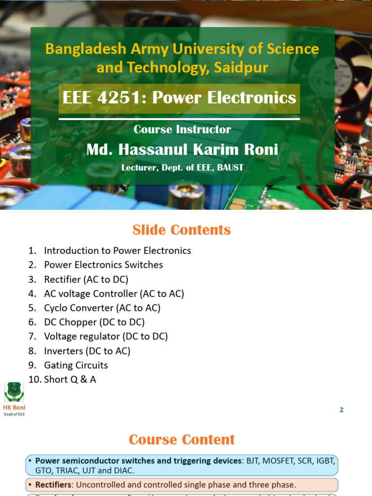 (EEE Course Material) EEE 4251 Power Electronics | PDF | Field Effect ...