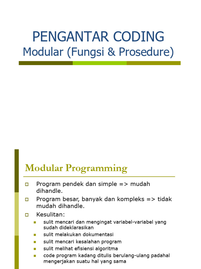 Modular Programming dalam C | PDF | Komputer