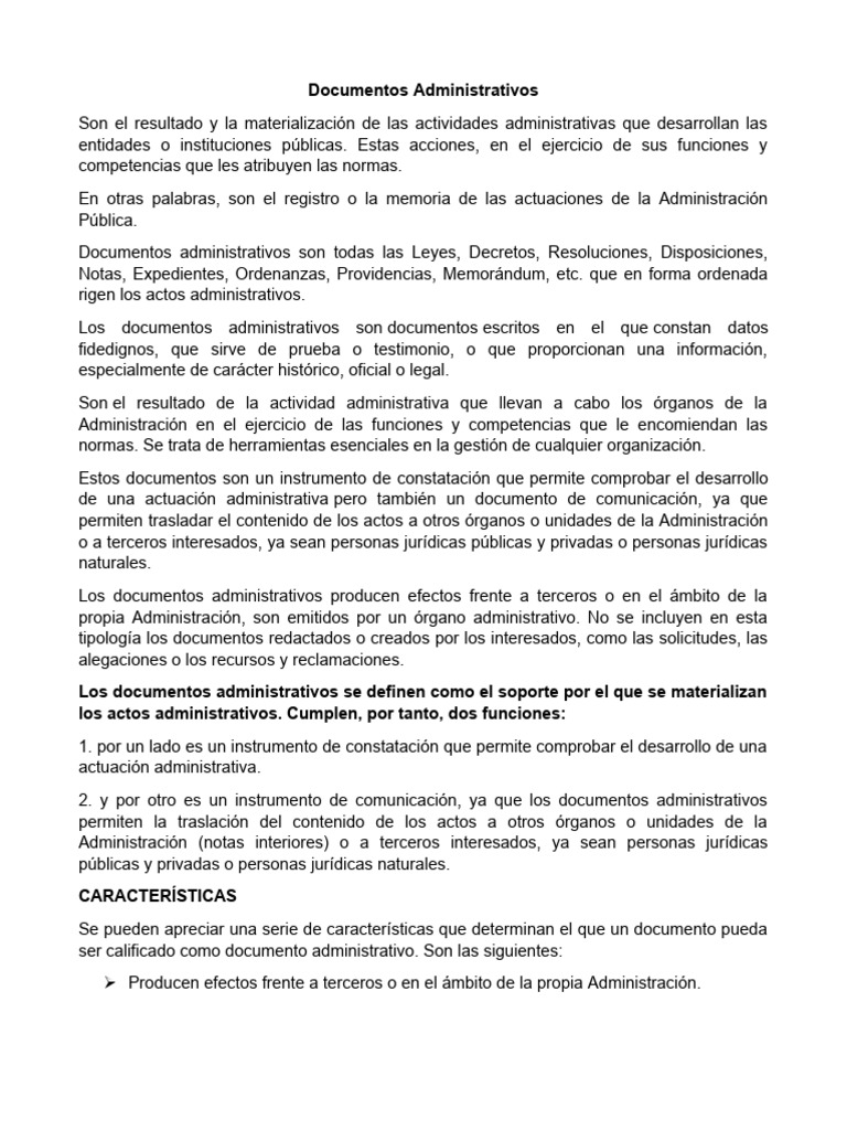 Documentos Administrativos | PDF