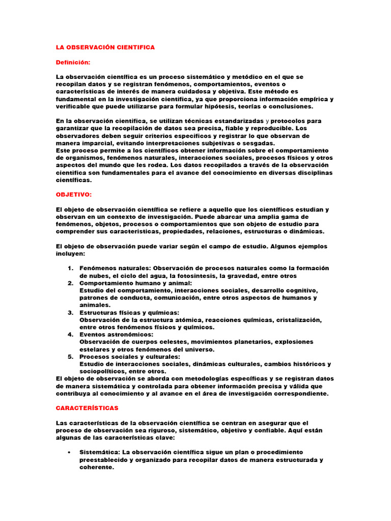 Examen | PDF | Observación | Química
